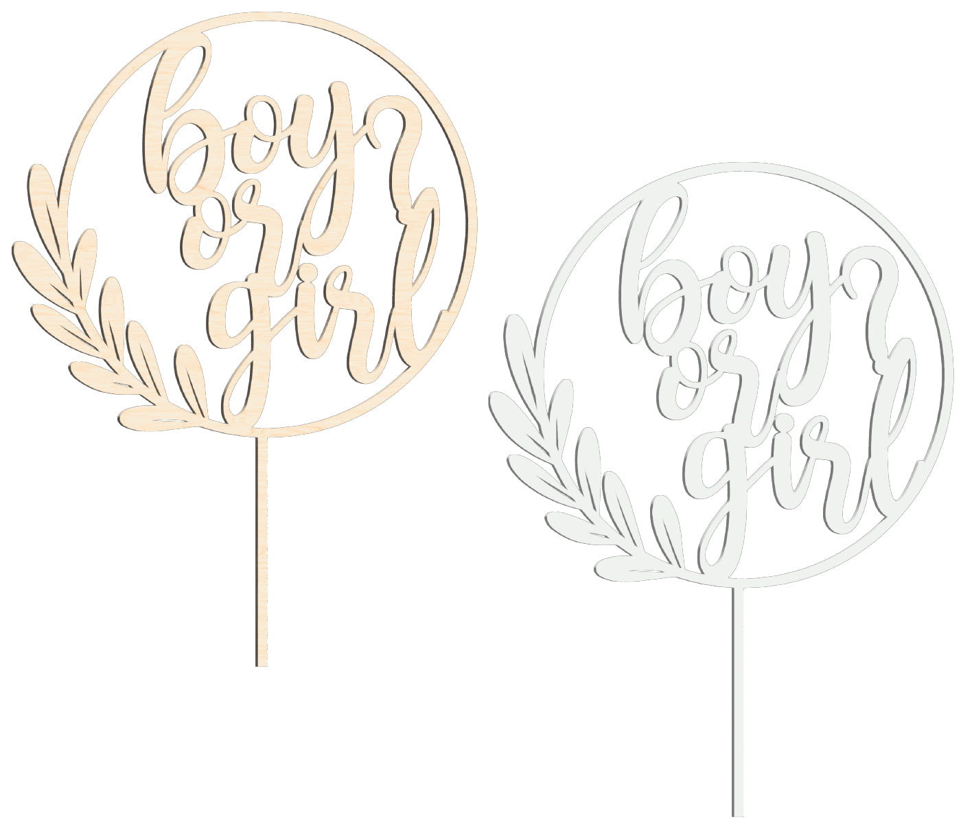 Kuchen Topper Boy Or Girl Tortenstecker Cake-Topper Baby Party – Solo ...